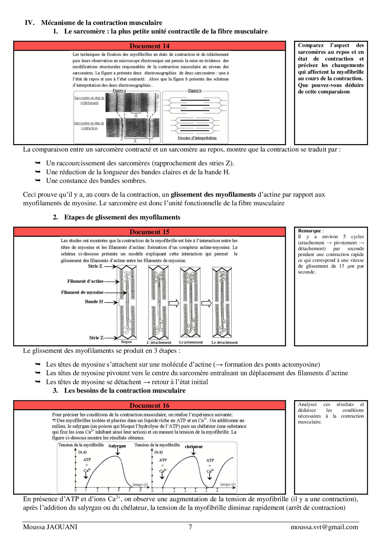 Rôle du muscle strié squelettique dans la conversion de l’énergie - Cours 2 - AlloSchool