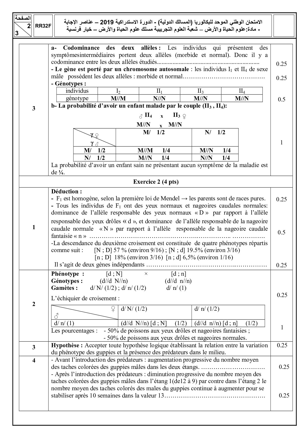 Examen National SVT 2ème BAC SVT 2019 Rattrapage - Corrigé - AlloSchool