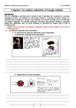 Les matières radioactives et l’énergie nucléaire - Exercices - AlloSchool