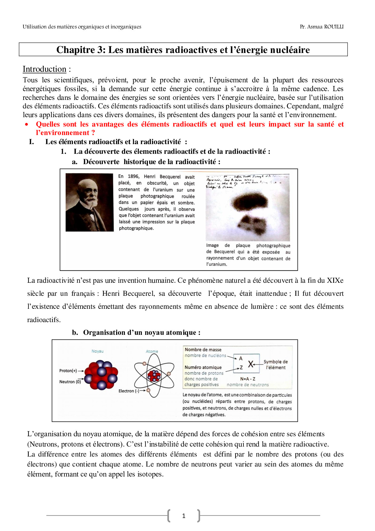 Les matières radioactives et l’énergie nucléaire - Corrigés d'exercices ...