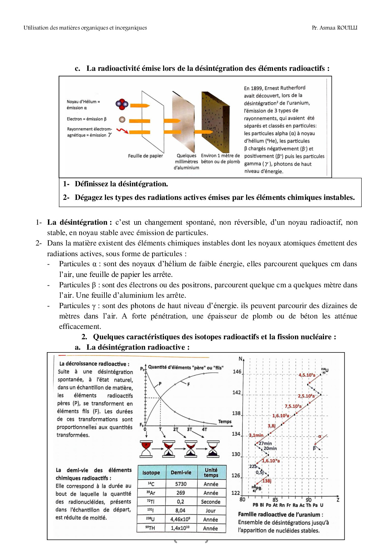 Les matières radioactives et l’énergie nucléaire - Corrigés d'exercices ...