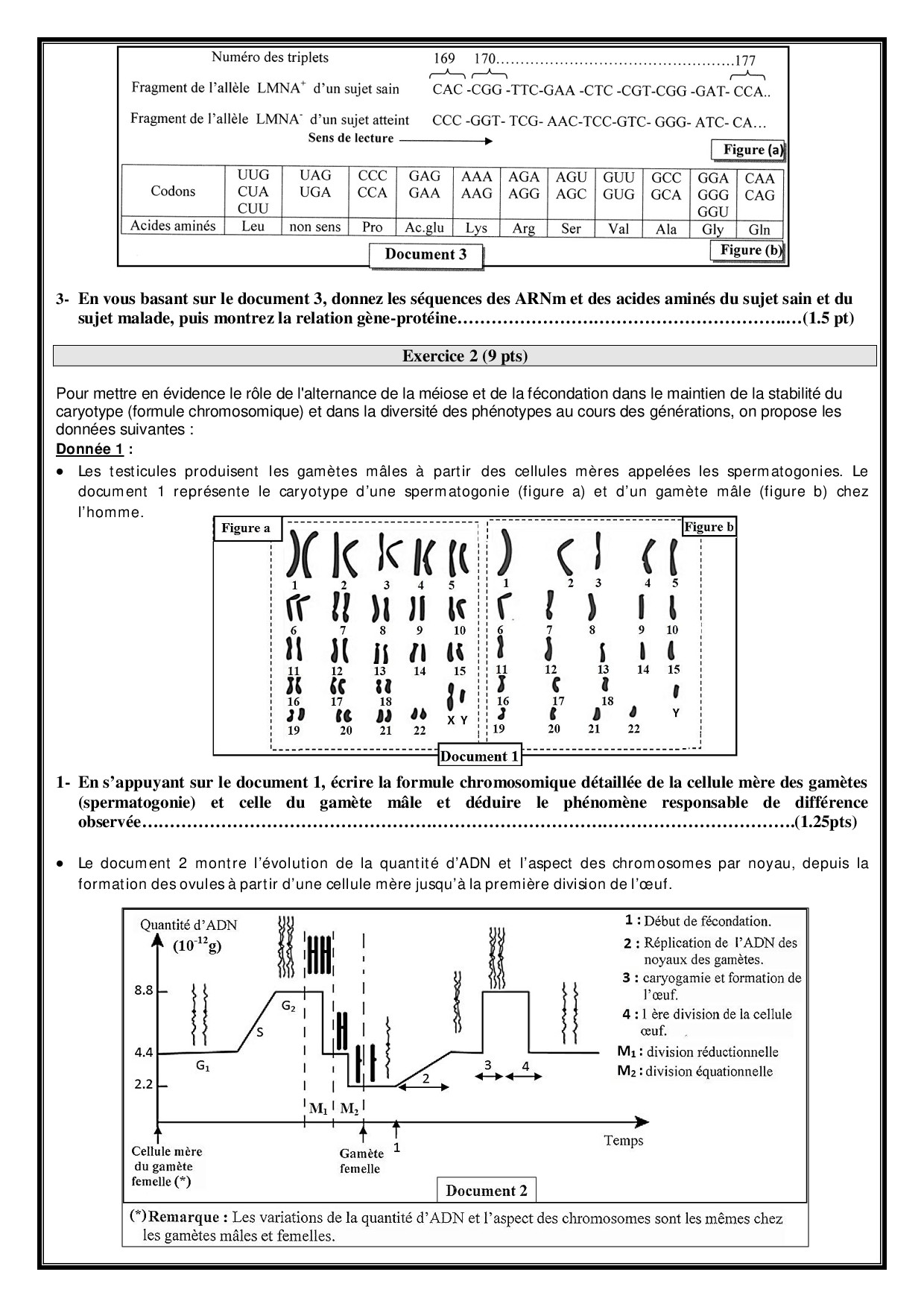 Devoir 1 Modèle 3 - SVT 2 Bac SPC Semestre 2 - AlloSchool