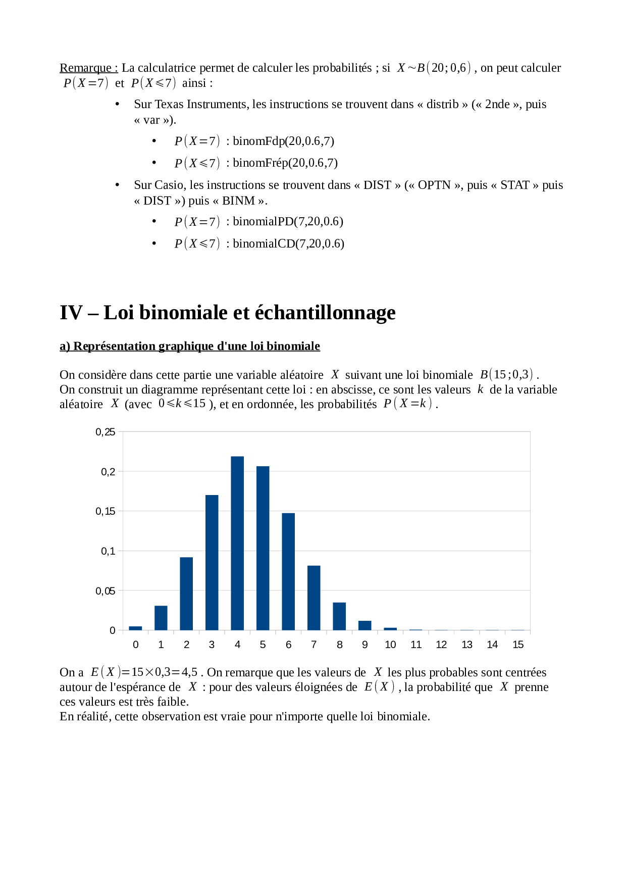 Probabilités (Loi binomiale et échantillonnage) - Cours 1 - AlloSchool