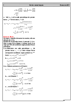 Suites géométriques - Corrigés d'exercices - AlloSchool