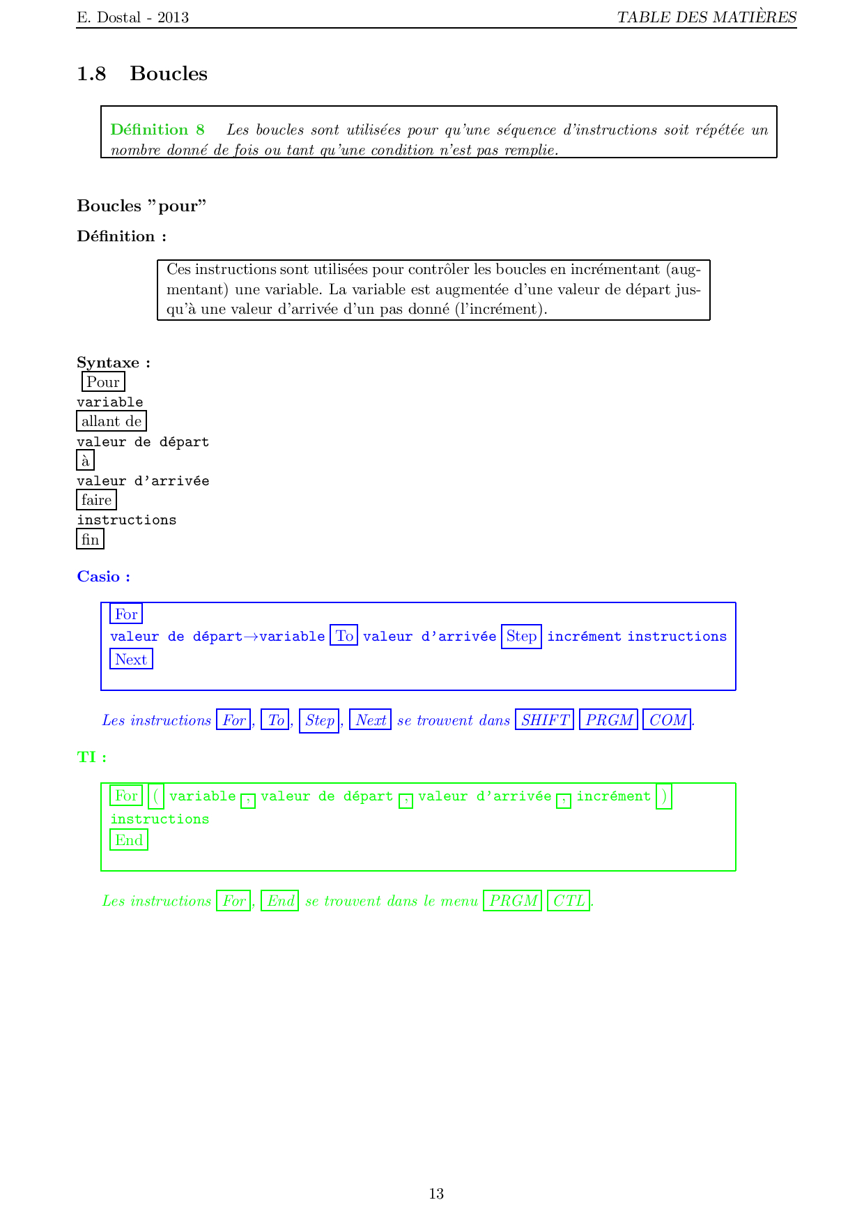 Algorithmique et programmation - Cours 2 - AlloSchool