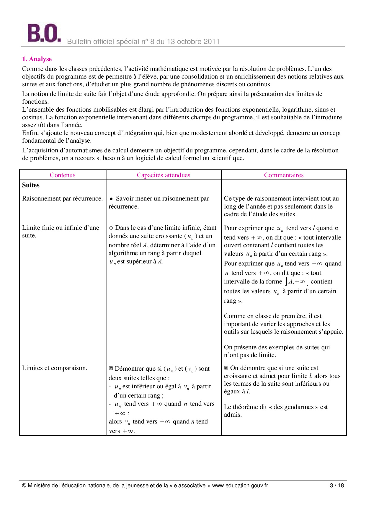 Le programme pédagogique - Mathématiques Terminale S - AlloSchool