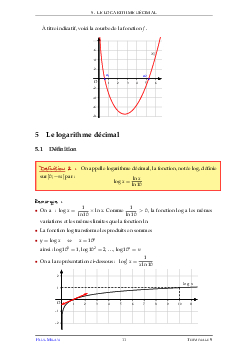 La fonction logarithme - Cours - AlloSchool