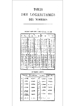 Extrait table de logarithmes décimaux (Bouvart et Ratinet) - AlloSchool