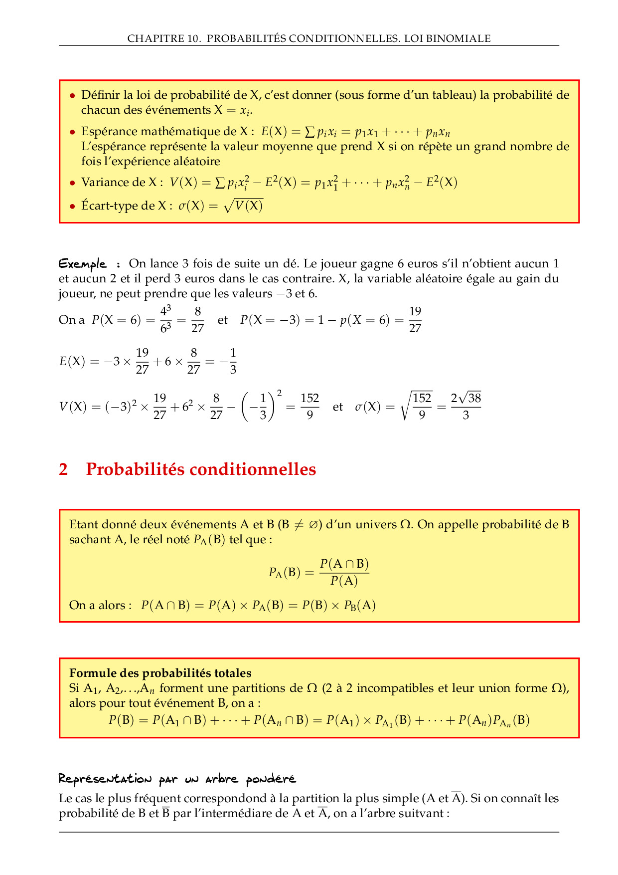Tout ce qu'il faut savoir - Probabilité conditionnelle et loi binomiale ...