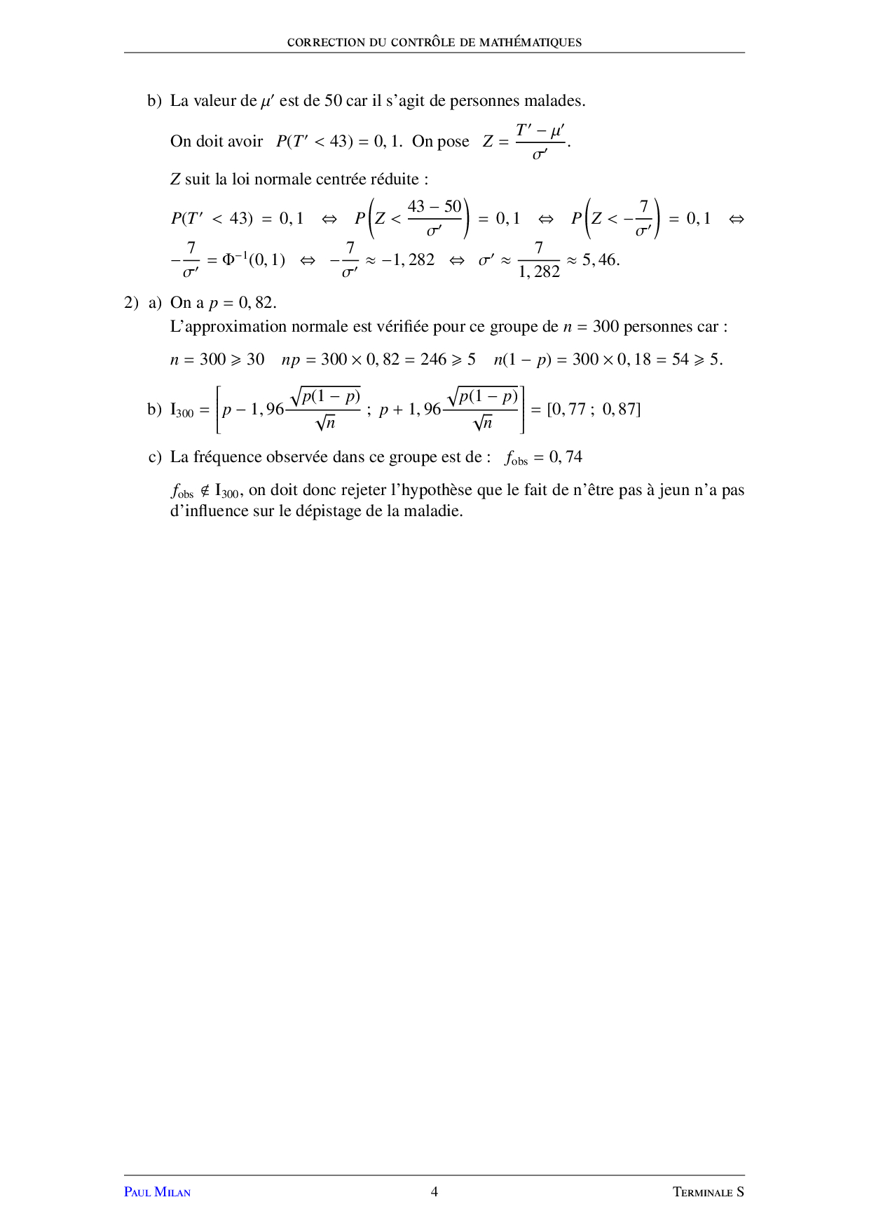Géométrie dans l'espace et produit scalaire - Corrigé devoir 3 - AlloSchool