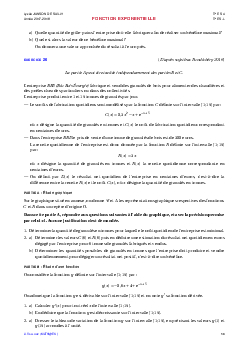 Fonction exponentielle - Exercices non corrigés - AlloSchool