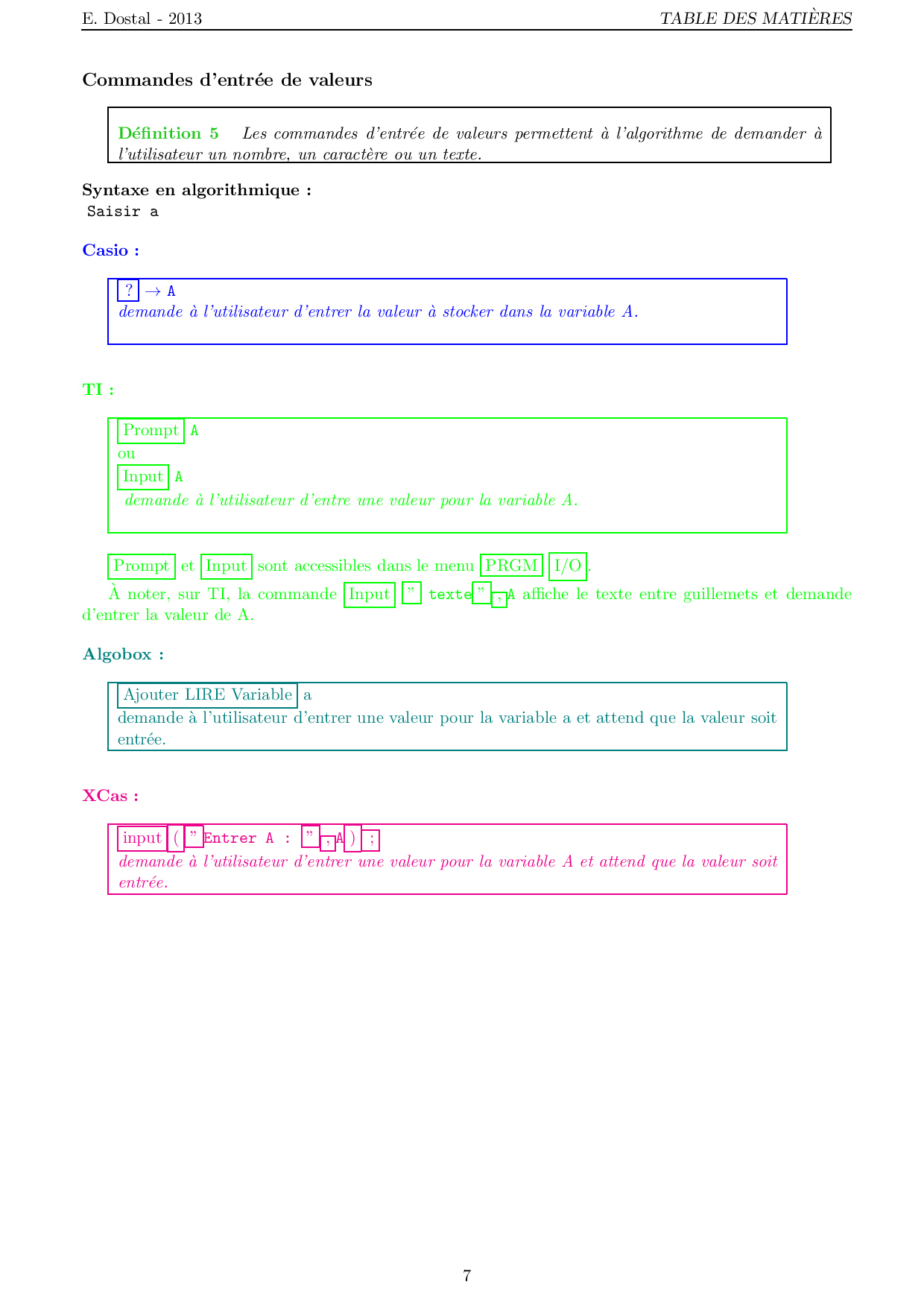 Algorithmique et programmation - Cours 2 - AlloSchool