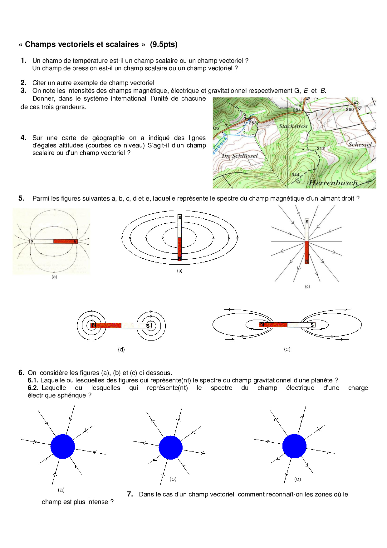 Exercices corrigés (Champ vectoriel et scalaire) - AlloSchool