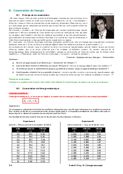 Principe de conservation de l’énergie - Cours - AlloSchool