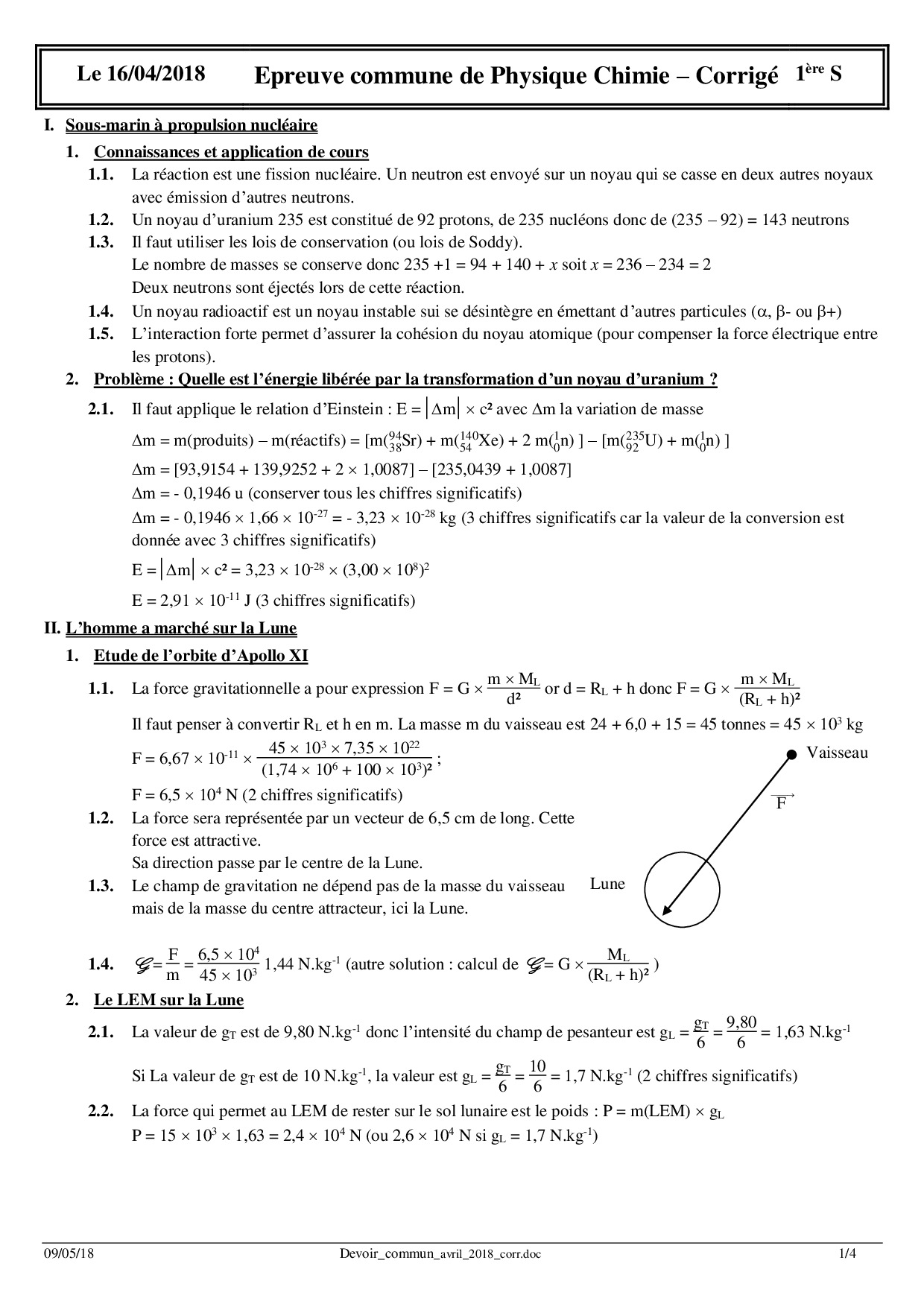 Devoir 6 Modèle 4 - Corrigé - AlloSchool