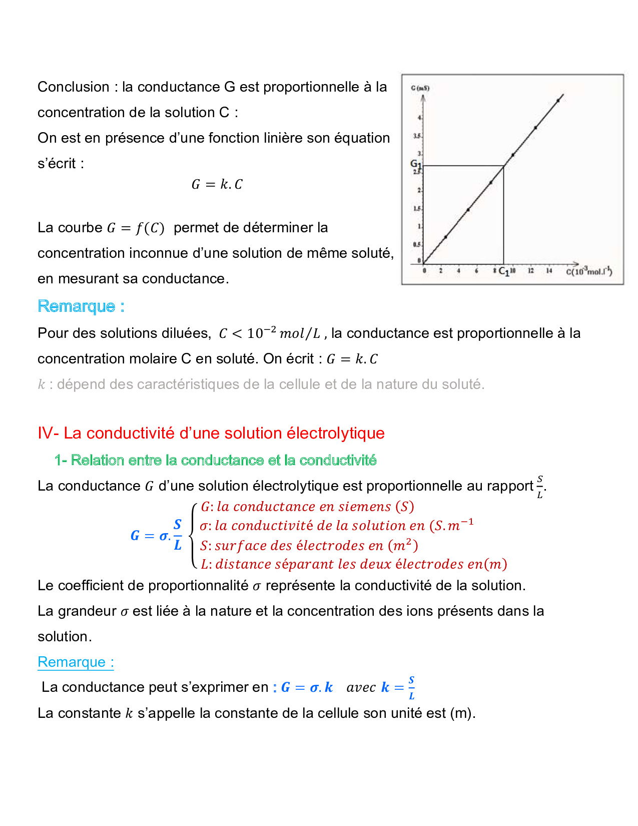 Mesure des quantités de matière en solution par conductimétrie - Cours ...
