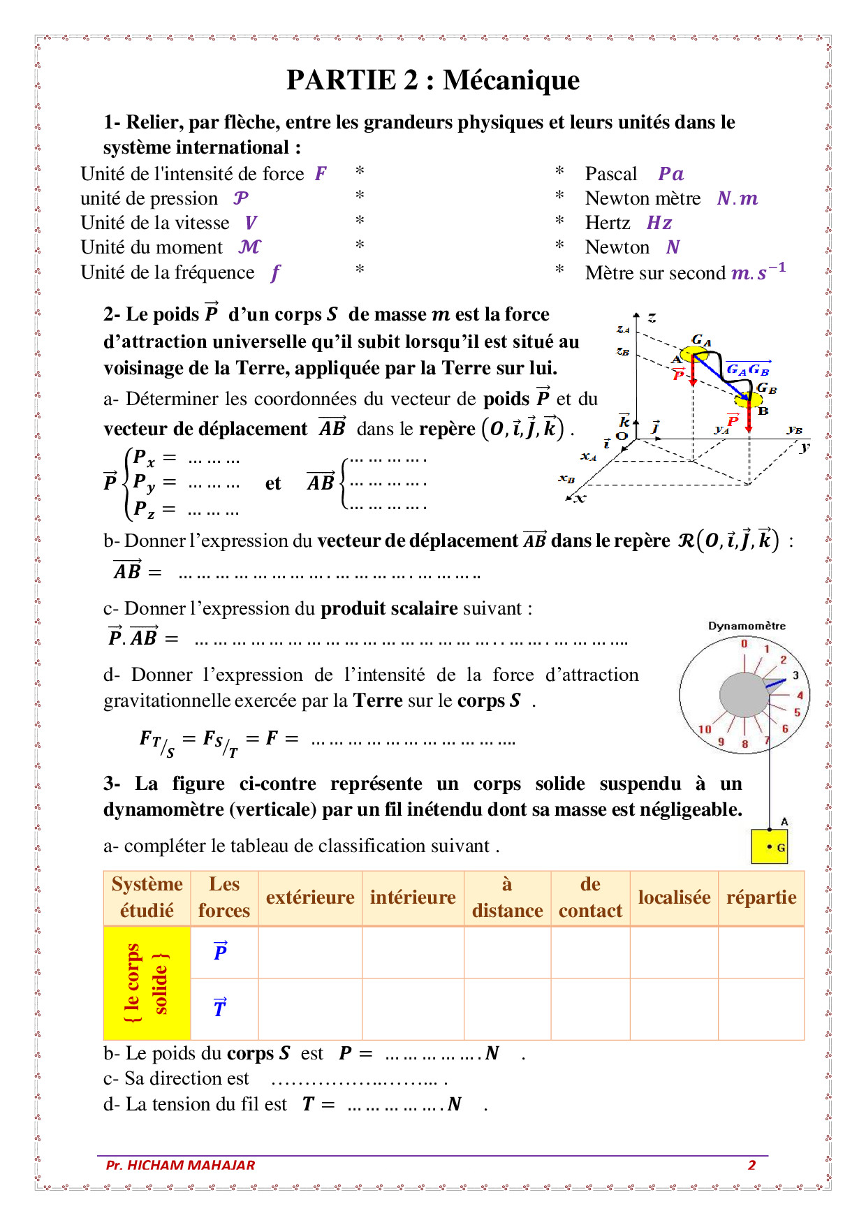 Physique-Chimie (1er Bac) - Évaluation diagnostique 1 - AlloSchool