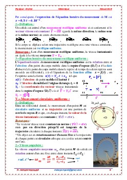 Le mouvement - Cours 1 - AlloSchool