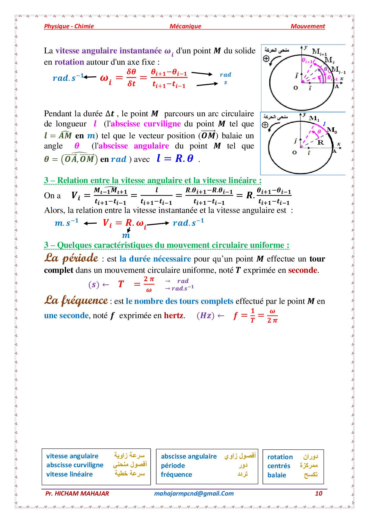Le mouvement - Cours 1 - AlloSchool
