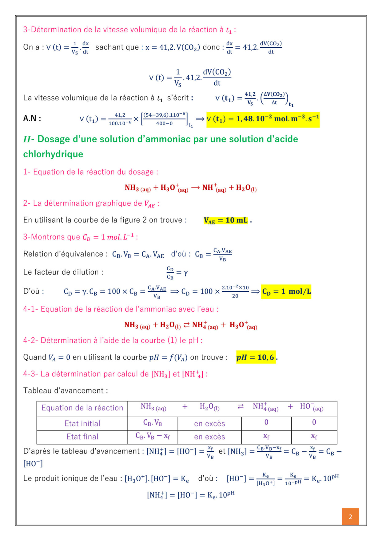 Examen National Physique-Chimie Sciences Maths 2019 Normale - Corrigé ...