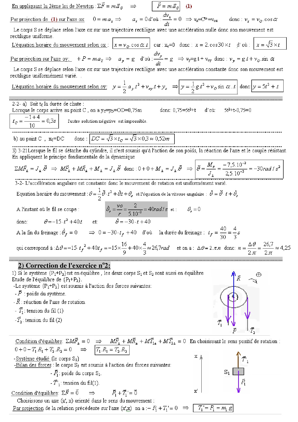 Mouvement de rotation d’un solide autour d’un axe fixe - Cours 1 ...