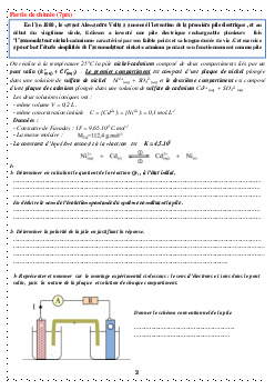 Devoir 1 Modèle 3 - Physique Chimie 2 Bac SPC Semestre 2 - AlloSchool