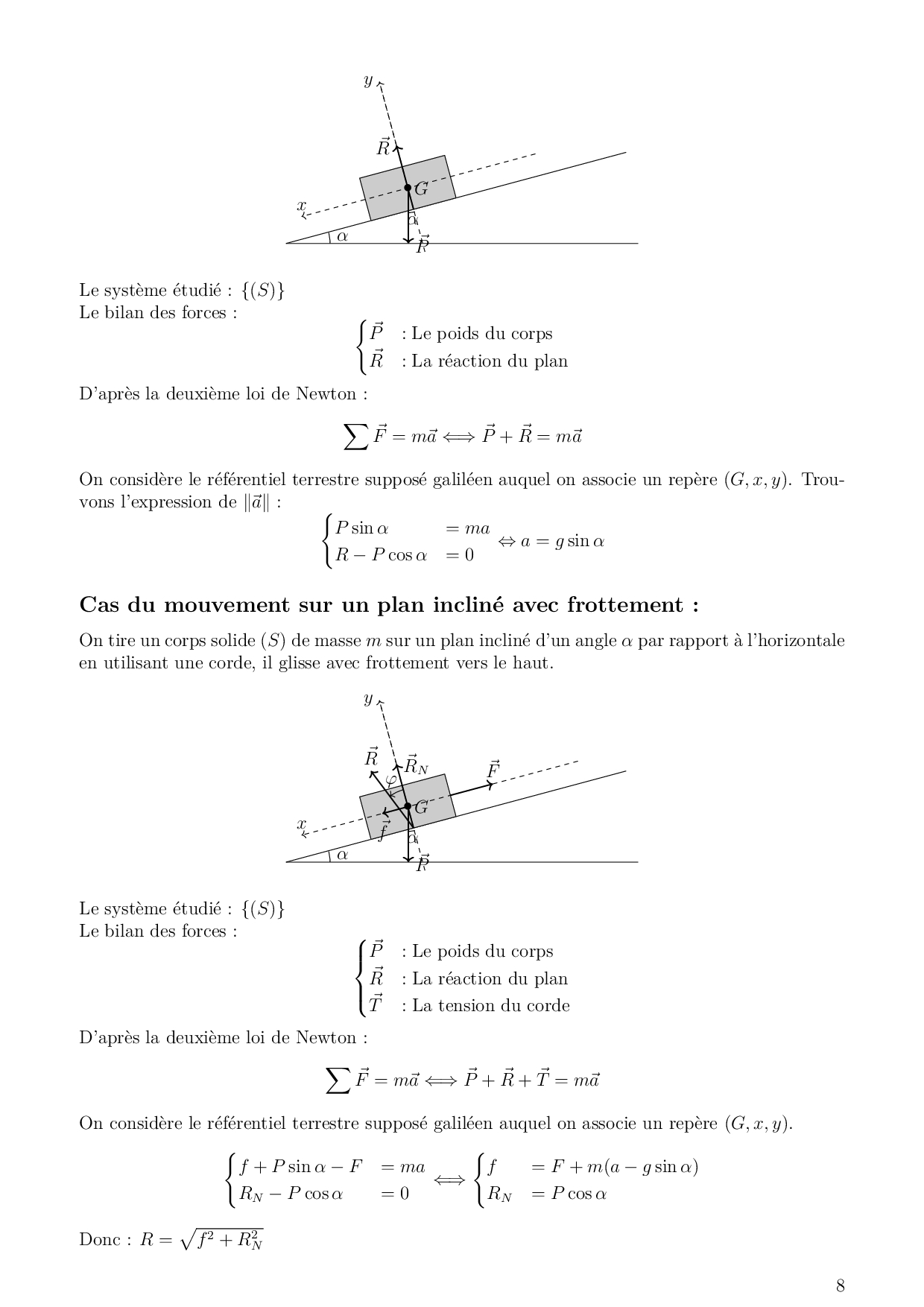 Lois de Newton - Cours (LaTex) - AlloSchool