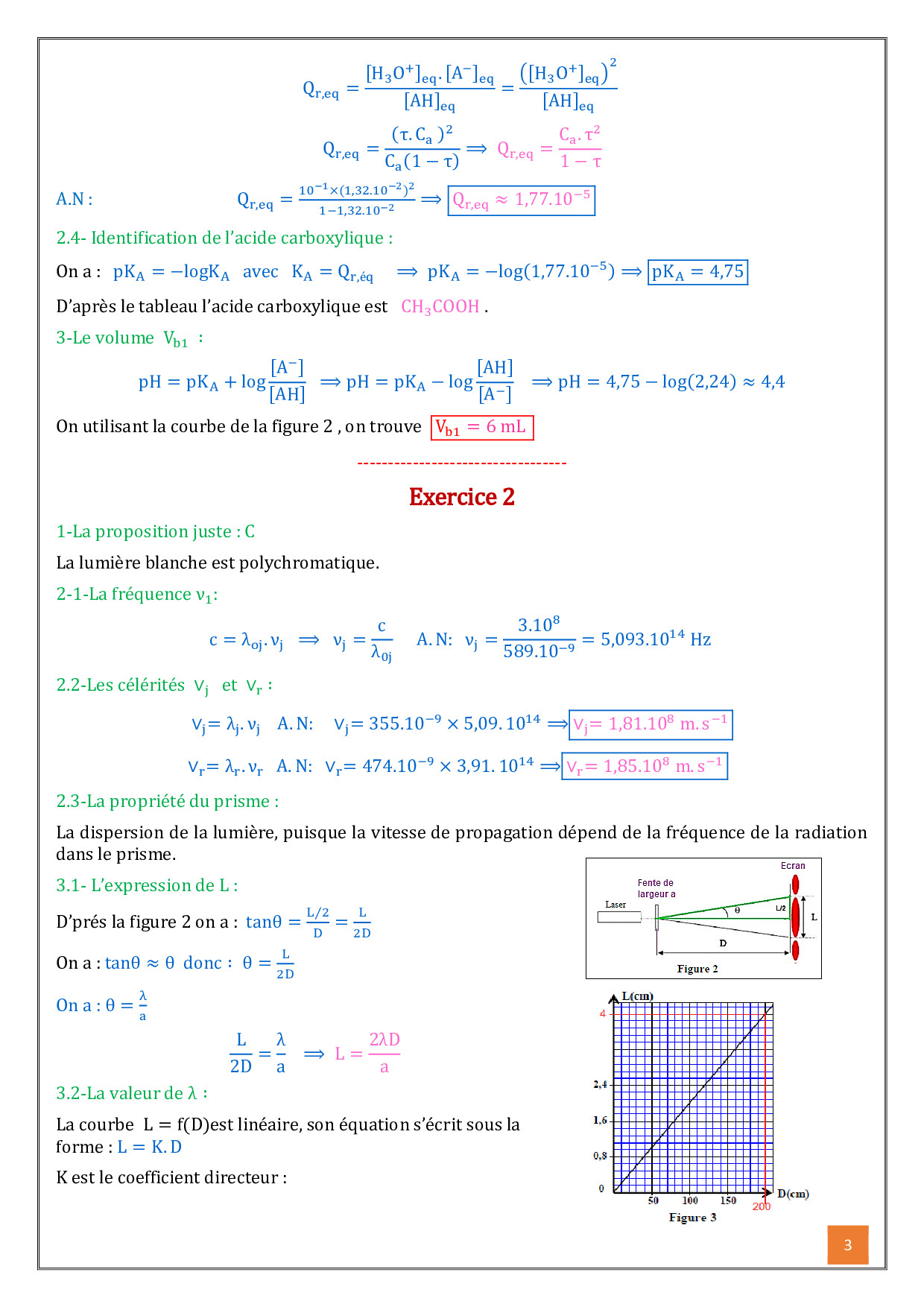 Examen National Physique-Chimie SPC 2021 Normale - Corrigé - AlloSchool