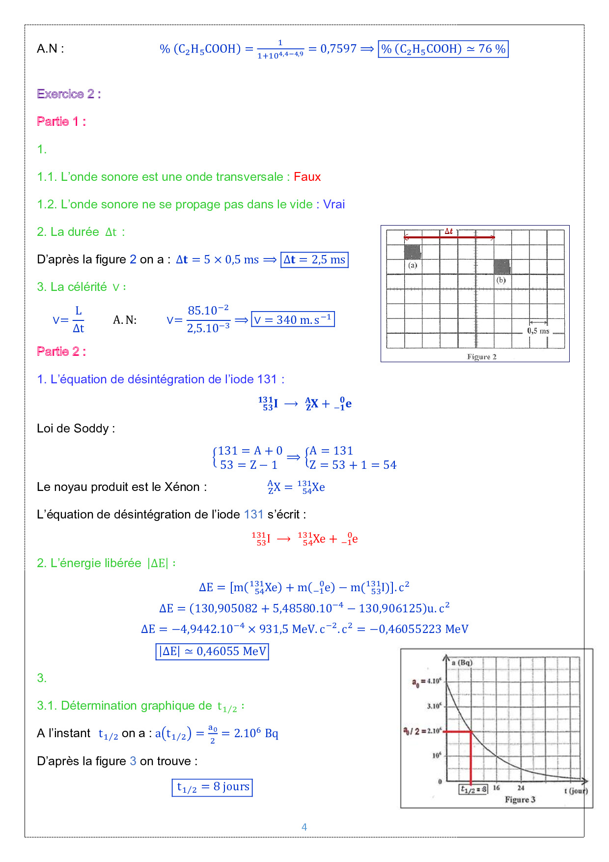 Examen National Physique-Chimie SPC 2022 Normale - Corrigé - AlloSchool