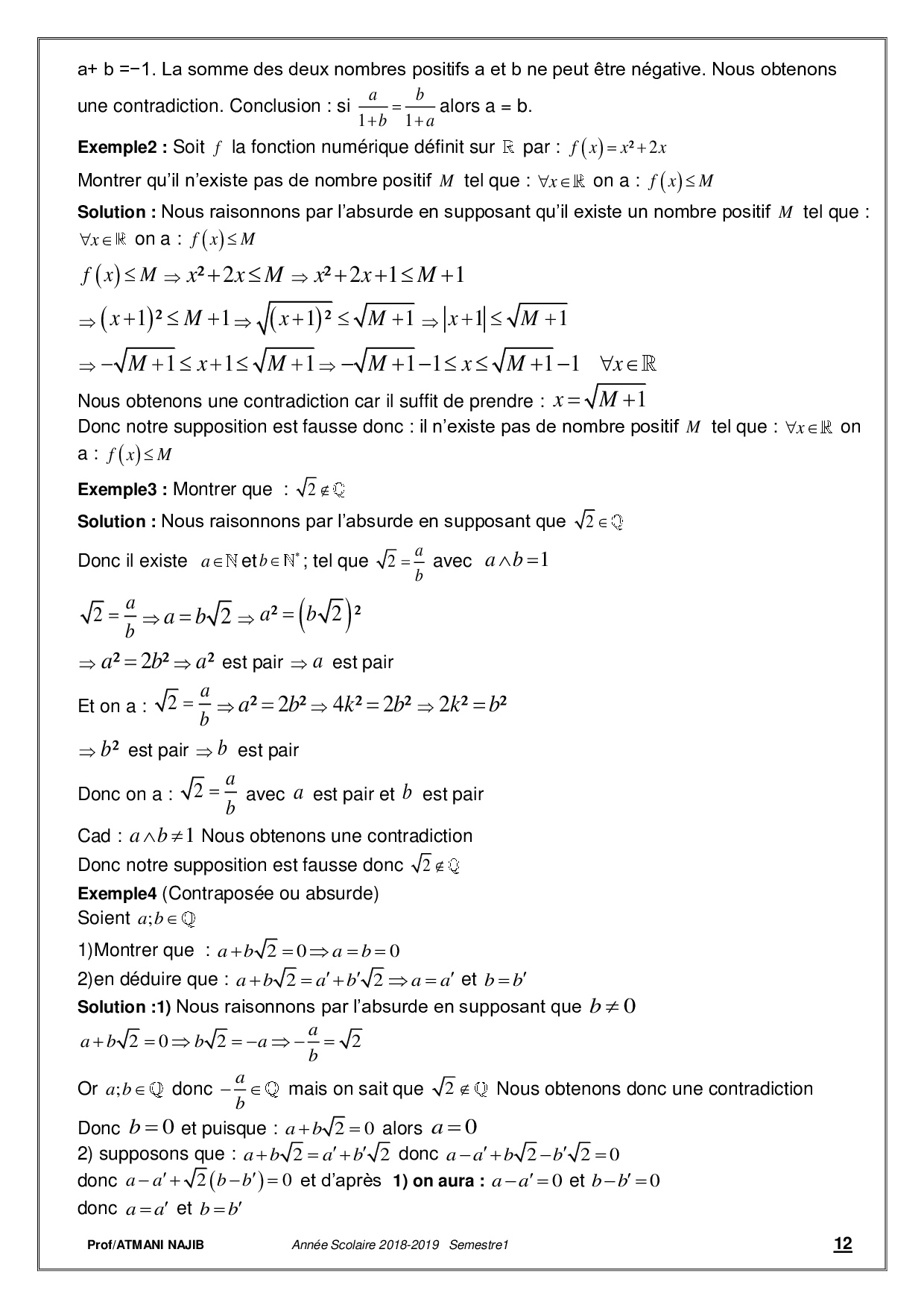Logique mathématique - Cours et exercices corrigés - AlloSchool