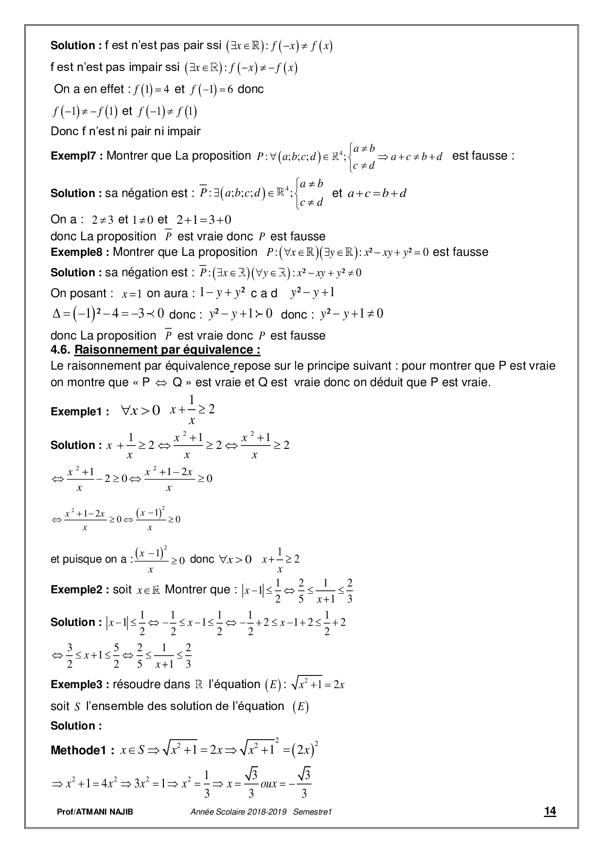 Logique mathématique - Cours et exercices corrigés - AlloSchool