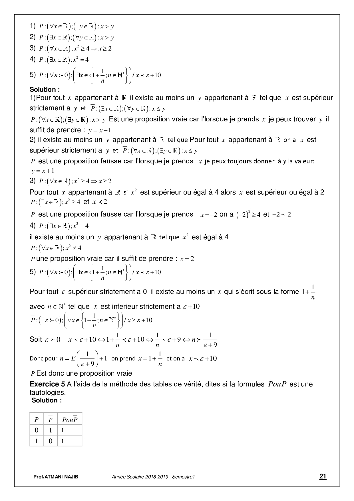 Logique mathématique - Cours et exercices corrigés - AlloSchool