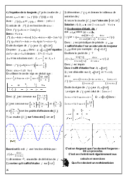 Étude des fonctions numériques - Cours et exercices corrigés - AlloSchool