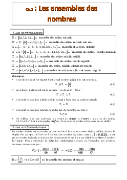 Les ensembles de nombres N, Z, Q, D et R - Cours 2 - AlloSchool