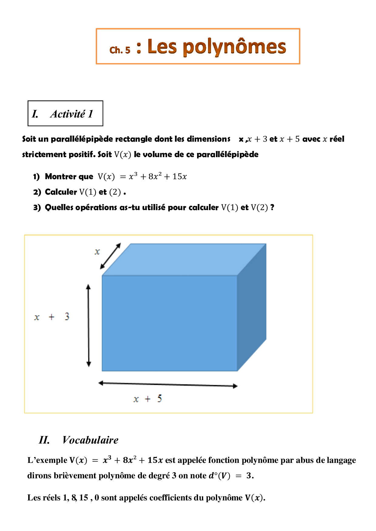 Les polynômes - Cours 2 - AlloSchool