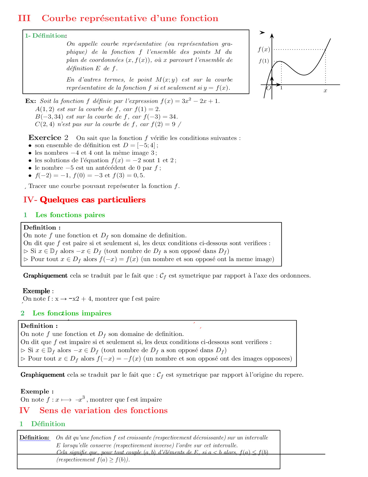 Généralités sur les fonctions - Cours 4 - AlloSchool