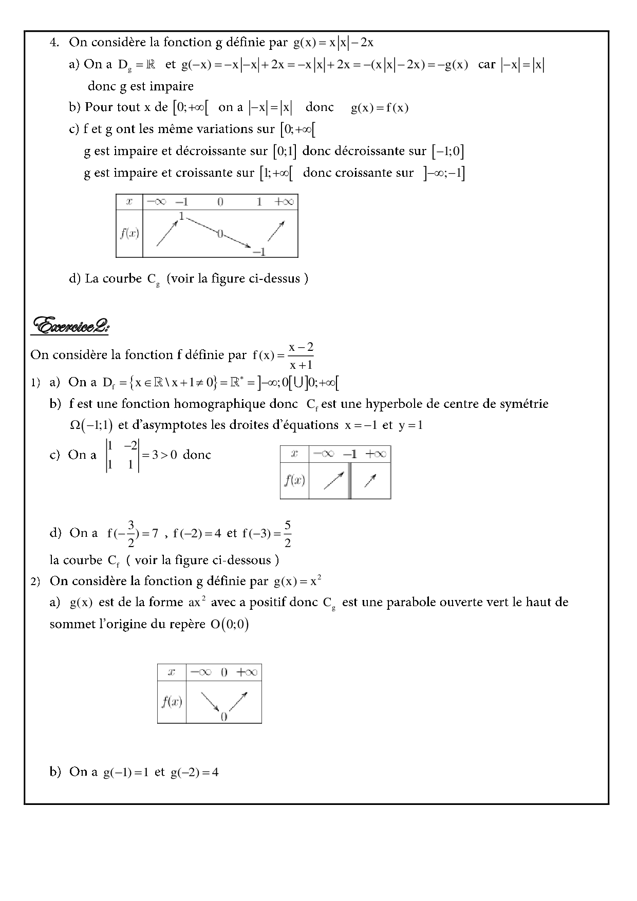 PDF Télécharger parabole et hyperbole exercices Gratuit PDF | PDFprof.com