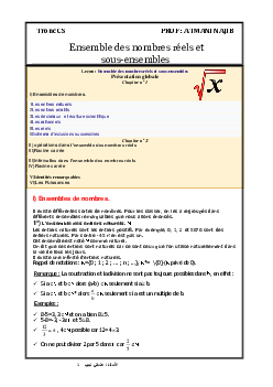 Les ensembles de nombres N, Z, Q, D et R - Cours 3 - AlloSchool
