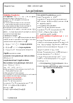 Les polynômes - Résumé de cours 1 - AlloSchool