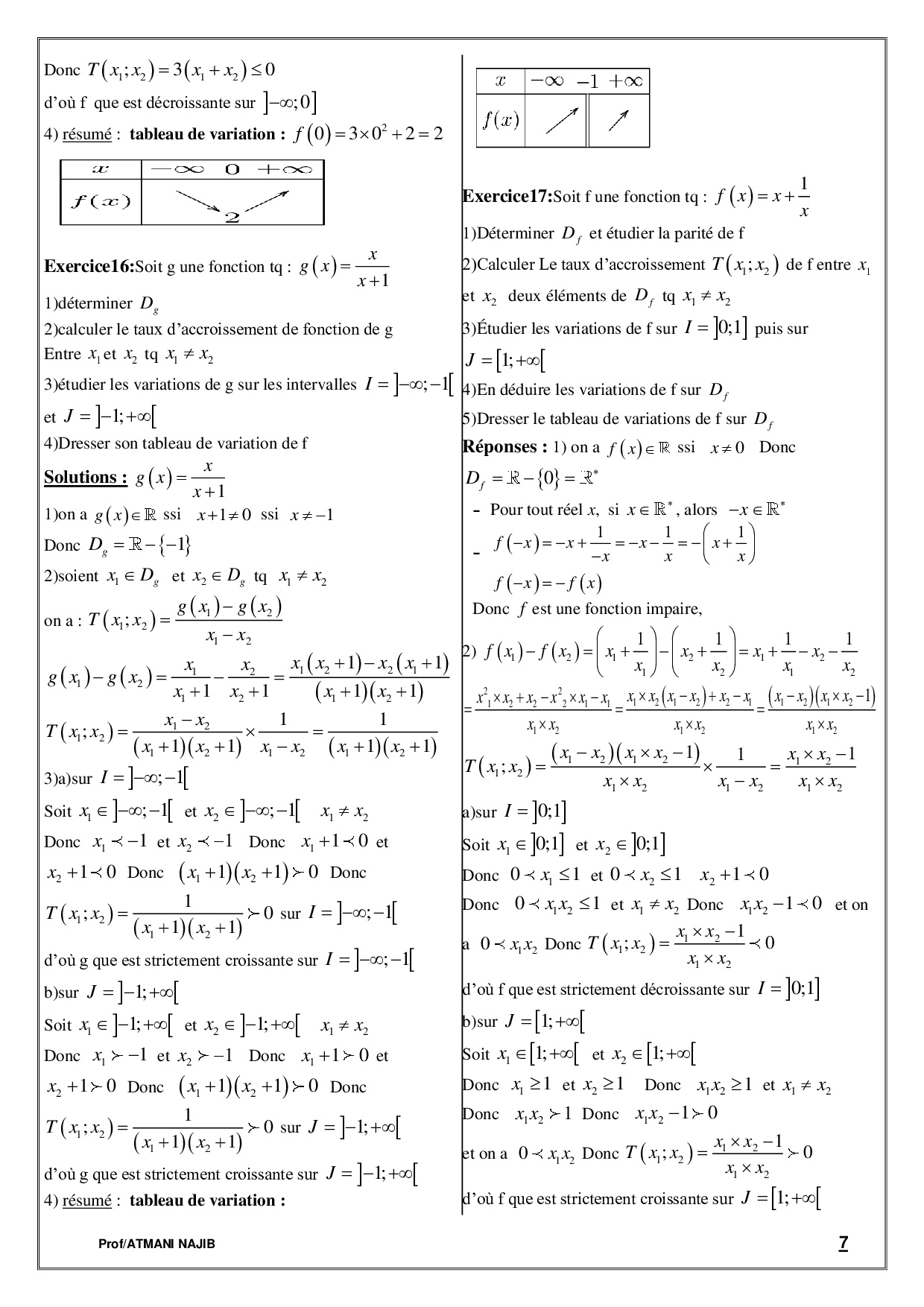 Généralités sur les fonctions - Exercices corrigés 1 - AlloSchool