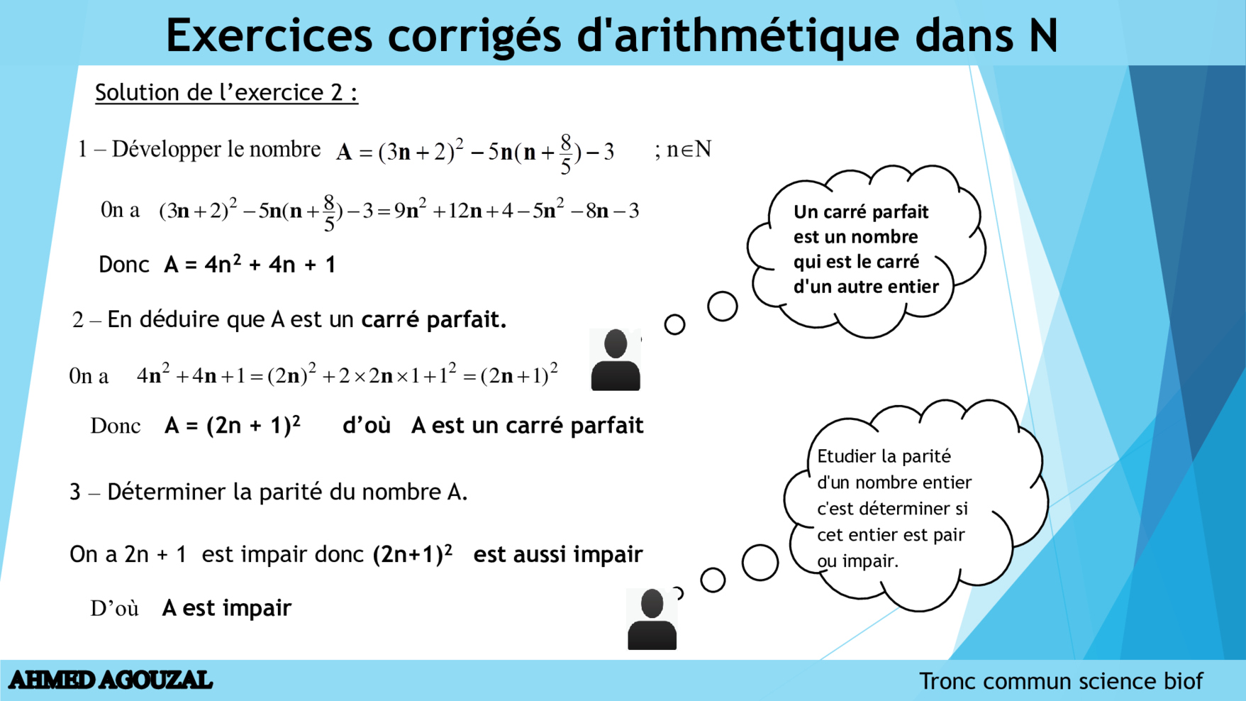 Arithmétique dans IN - Exercices corrigés 1 - AlloSchool