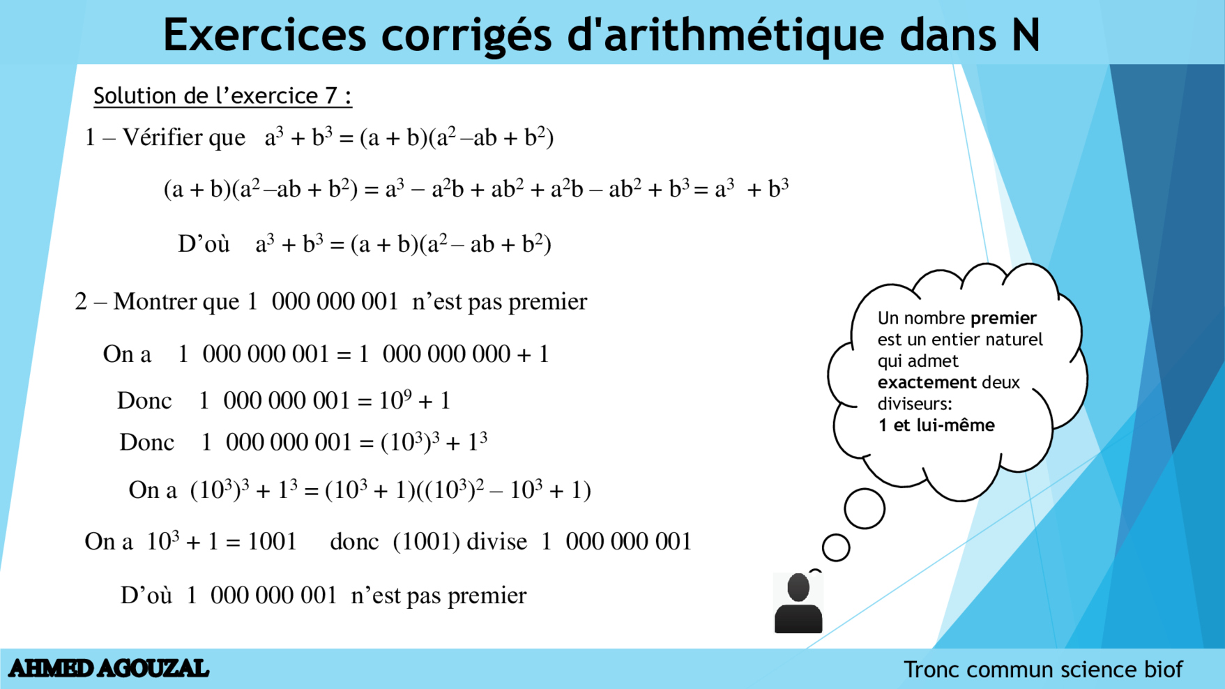Arithmétique dans IN - Exercices corrigés 2 - AlloSchool