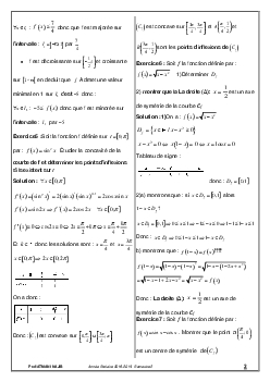 Dérivation et étude des fonctions - Corrigé série d'exercices 1 - AlloSchool