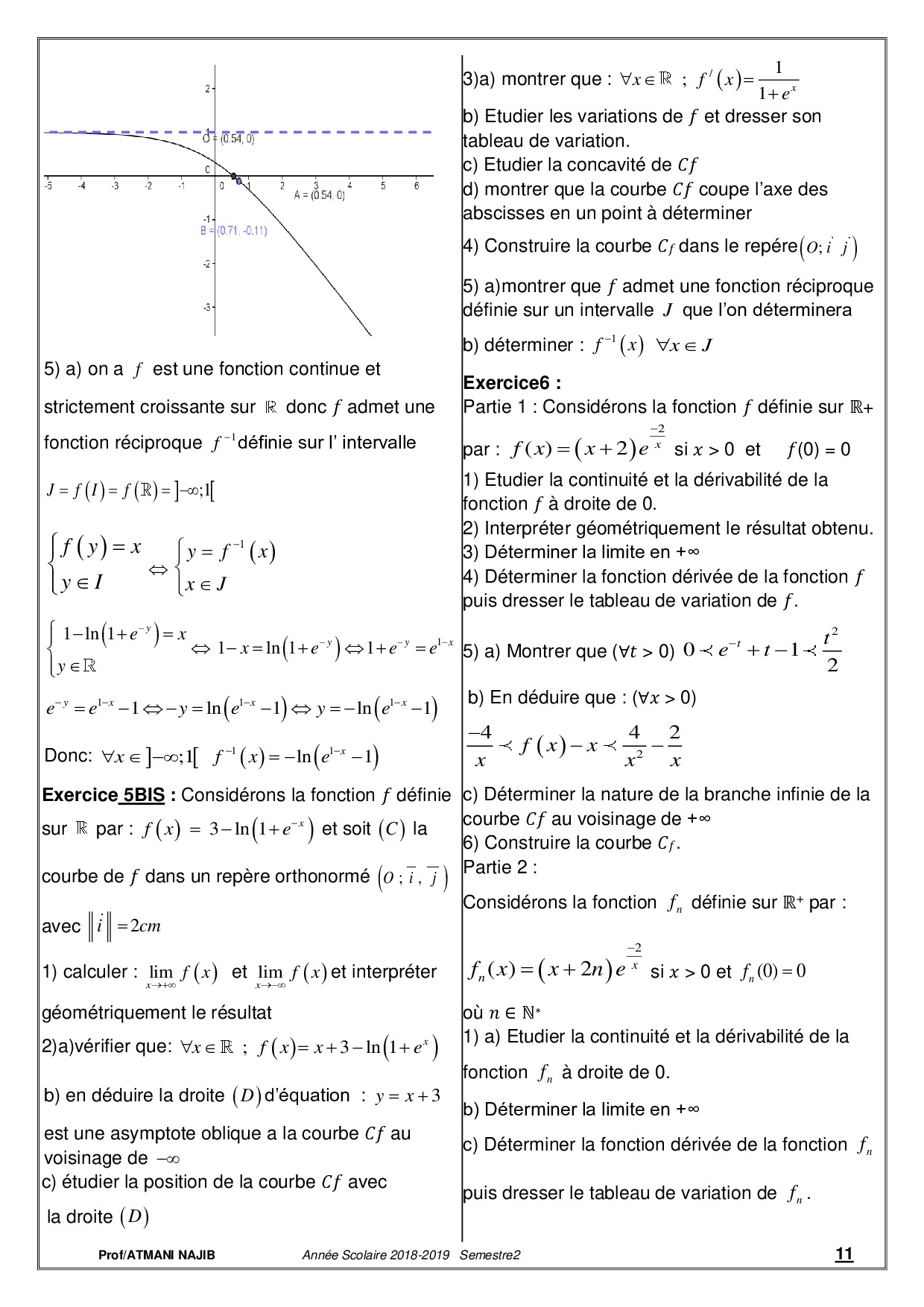 Fonctions exponentielles - Cours et exercices corrigés - AlloSchool