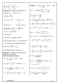 Calcul intégral - Corrigé série d'exercices 1 - AlloSchool