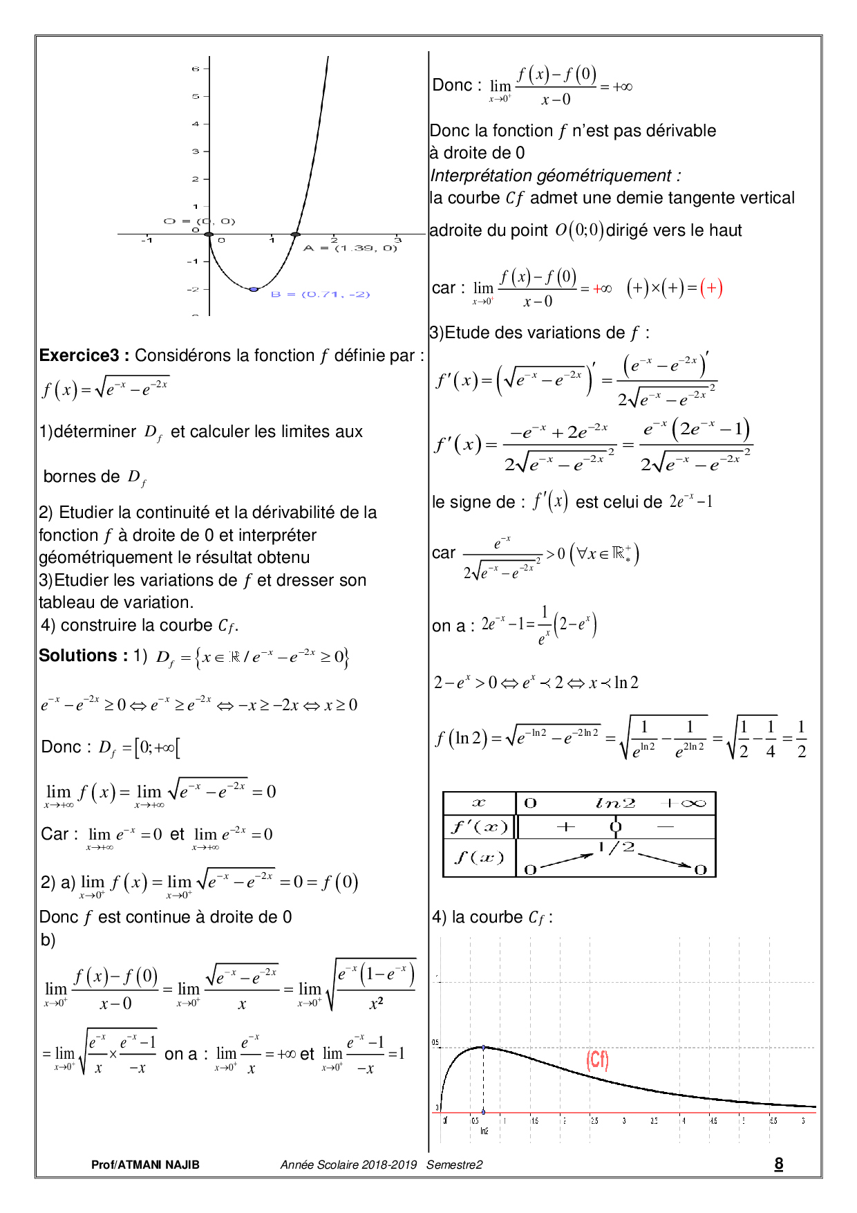 Fonctions exponentielles - Cours et exercices corrigés - AlloSchool
