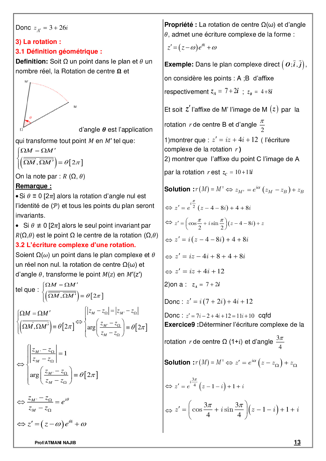 Nombres complexes 2 - Cours et exercices corrigés - AlloSchool