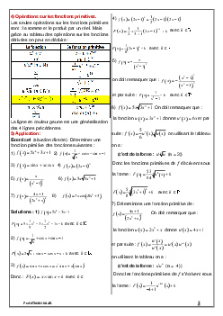 Fonctions primitives - Cours et exercices corrigés - AlloSchool