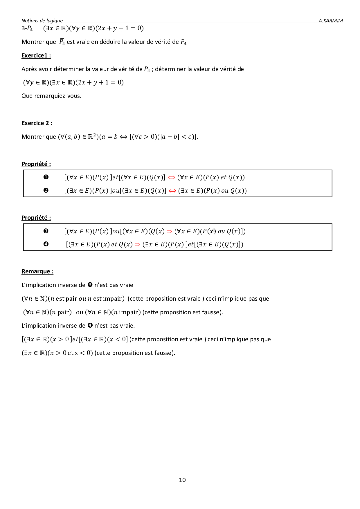 Notions de logique - Cours 1 - AlloSchool