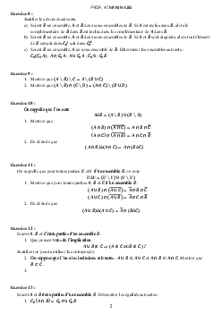 Ensembles et applications - Série d'exercices 2 - AlloSchool
